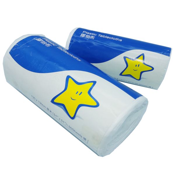 Quality HDPE Plastic Disposable Table Cloth 42x42 51x51 Inch for sale