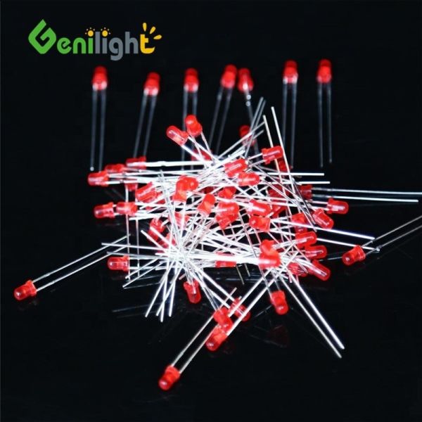Quality 3Mm F3 Red LED Diode DC3V 20MA Ampoule Lampes Composants Current Max None for sale