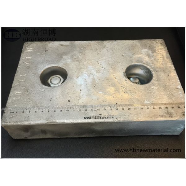 Quality Marine Sacrificial Zinc Anode For Ship , Zinc Hull Anode ISO DNV BV Fit Marine for sale