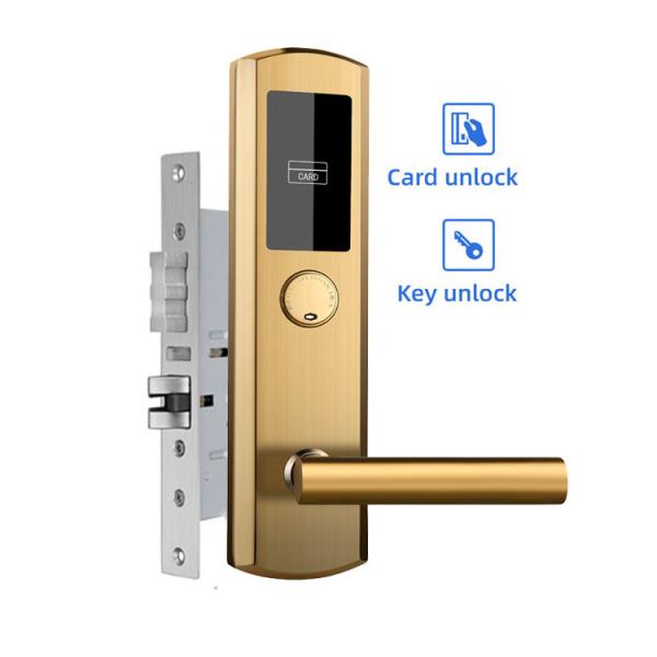 Quality 304 Stainless Steel Hotel Electronic Locks System With Mechanical Key for sale