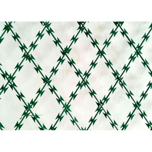 Quality 3m 5m 6m Welded Razor Wire Mesh Sheet / Straight Razor Wire 2.5mm Diameter for sale