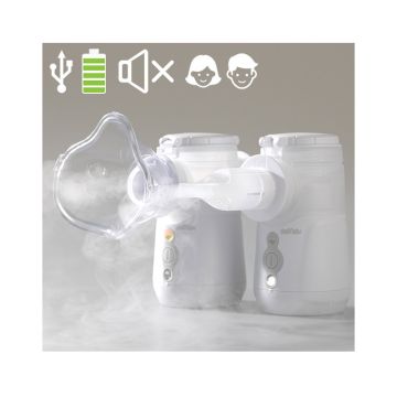 Quality Removable Battery Asthma Home Nebulizer For Cough Cold 87% Of C.I. 1-4um for sale