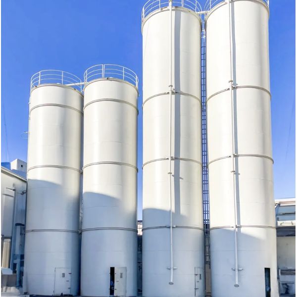 Quality SS Bulk Storage Silos Galvanized 30m High With 30 Degree Roof Angle for sale