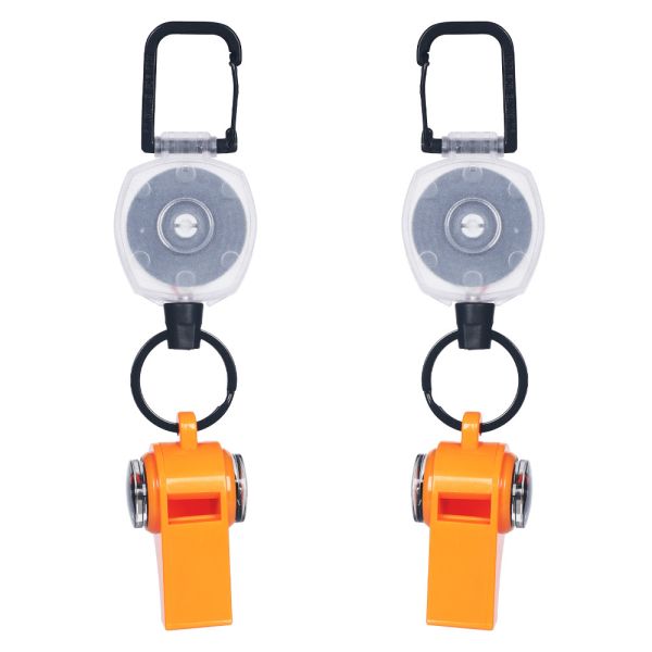 Quality Deyi Badge Reel Sturdy And Durable Key Chain Steels Retractable Cord Key Ring Orange for sale