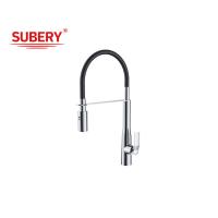 Quality Modern Single Lever Chrome Brass Kitchen Sink Faucets OEM for sale
