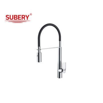 Quality Modern Single Lever Chrome Brass Kitchen Sink Faucets OEM for sale