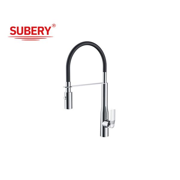Quality Modern Single Lever Chrome Brass Kitchen Sink Faucets OEM for sale