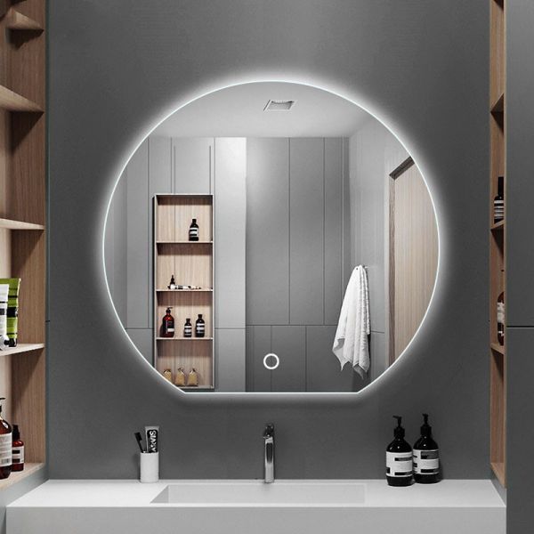 Quality Customized LED Arched Bathroom Mirror Smart Touch Screen Vanity Mirror Anti Fog for sale