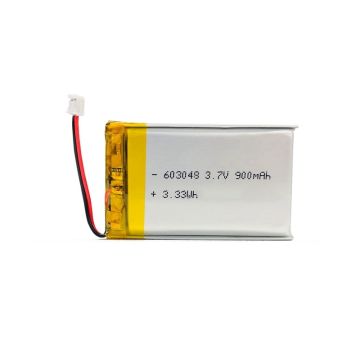 Quality 603048 UN38.3 900mah 3.7 Volt Battery Lithium Ion Polymer Cell for sale