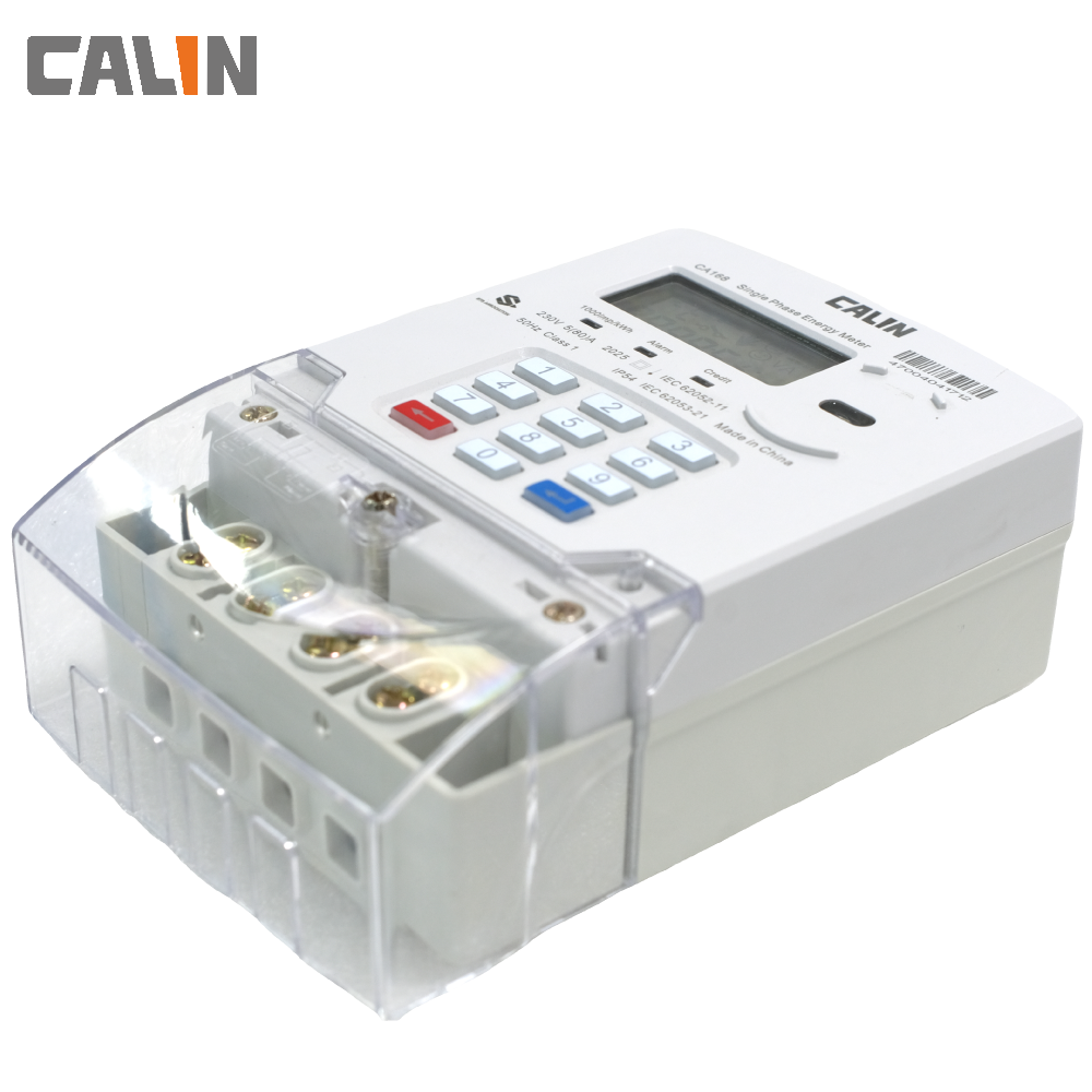 Quality Anti - Tamper Single Phase Electric Meter , MCB connected STS Prepaid Meters for sale
