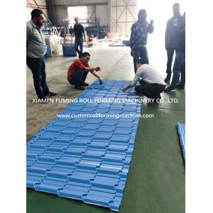 Quality 7.0KW Metal Roof Tile Roll Forming Machine High Speed To 6m Long Sheet for sale