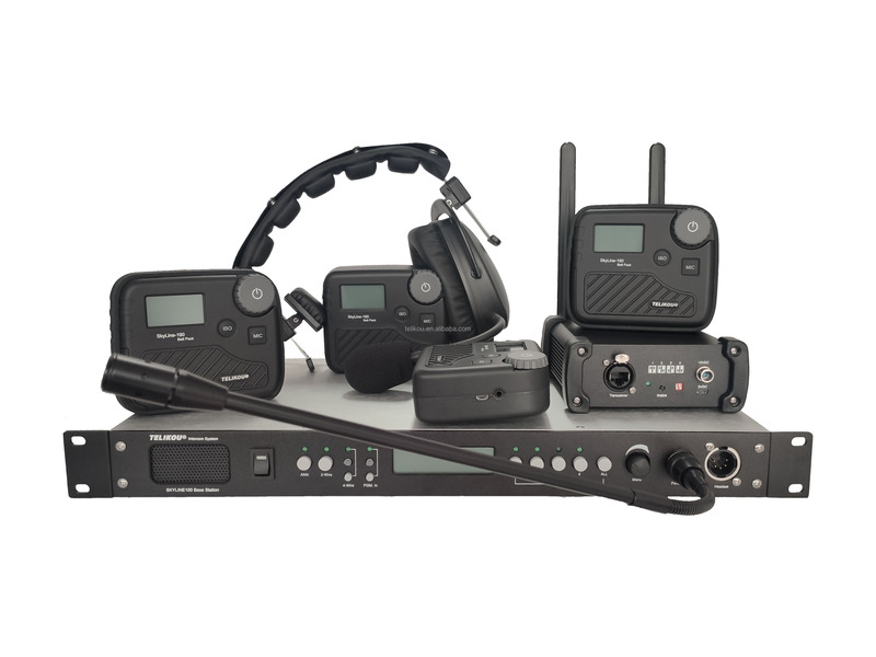 TELIKOU 2022 new wireless intercom system SKYLINE 100  16 users full duplex for event Professional Audio, Video & Lighting