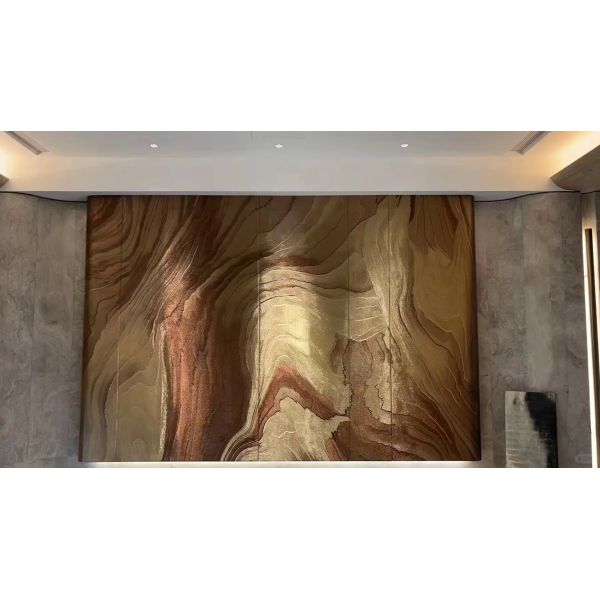 Quality Custom copper wire wall covering for luxury store interior decoration for sale