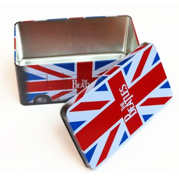 Quality Beatles style gift Rectangular Tin Box / tin cantainers 4c offset printing for sale