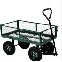 Quality Tools Heavy Duty Mesh Wagon Cart with Removable Sides and Rubber Tire from for sale