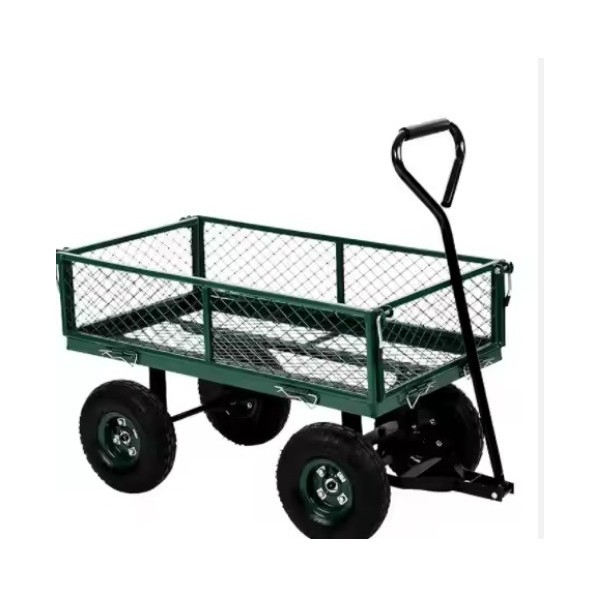 Quality Tools Heavy Duty Mesh Wagon Cart with Removable Sides and Rubber Tire from Qingdao Port for sale