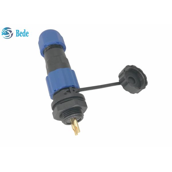 Quality Ip68 Waterproof Power Cable Connector , 2 Pin M13 Panel Mounting Connector for sale