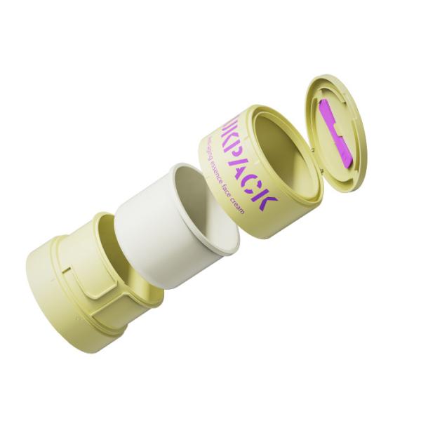 Quality Fefillable Flip Top Cream Jar With Spoon 100g 150g 200g for sale