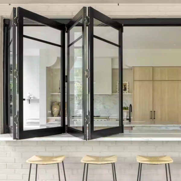 Quality Vertical Aluminum Folding Window with 1.4mm Frame Thickness High Energy Efficiency and Customized Glass for sale