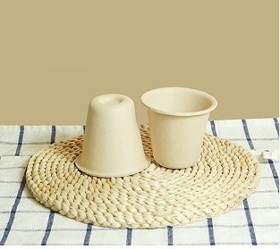 Quality Water-Based Barrier Coating Paper Cups in White Bamboo Fiber for Customized and for sale