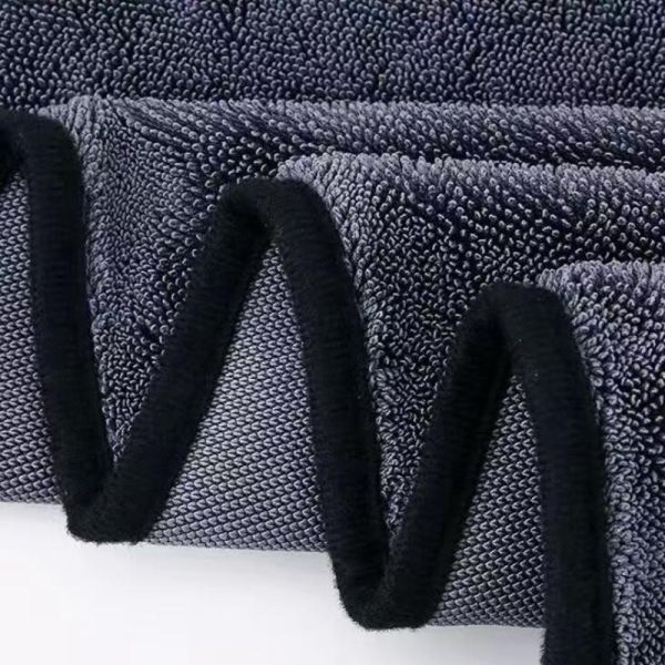 Quality thick 1200gsm Microfiber Car Cleaning Cloth Plain Solid Color Super Water for sale
