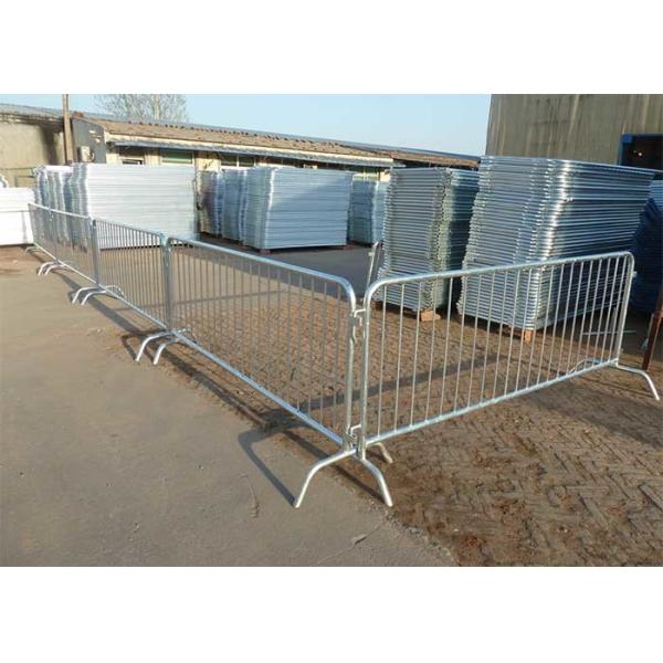 Quality Hot Dip Galvanized Temporary Pedestrian Barriers 1050mm Length for sale