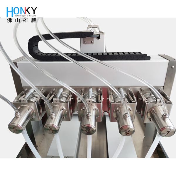 Quality Customized High Speed Ceramic Pump Essential Oil Filling Machine with XYZ Three for sale
