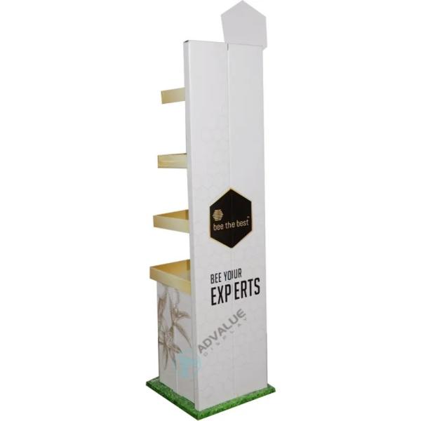 Quality Flat Packed Cardboard Stand Display Pedestals For Promotion / Advertising for sale