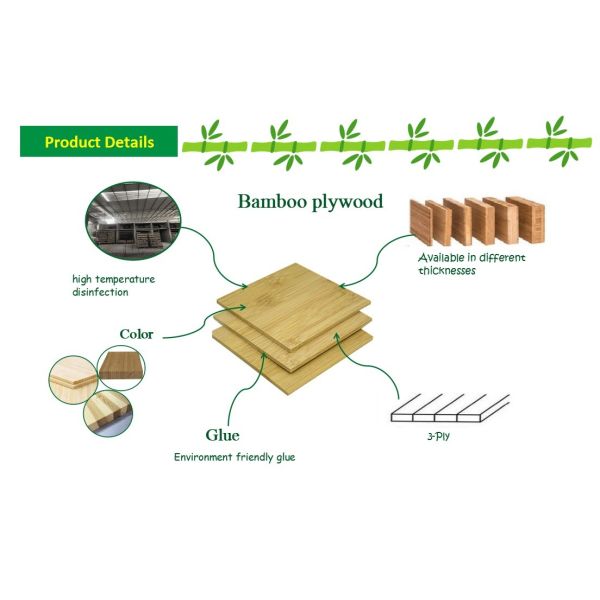 Quality FSC Carbonized 1/4" Bamboo Plywood Panel Sheets E0 Grade for sale