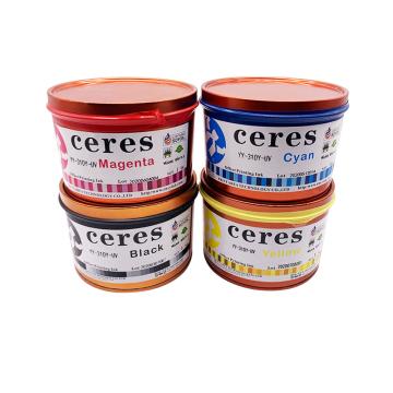 Quality 1 Kg Can Uv Offset Printing Ink CMYK Reflex Blue Spot Color Ink Solvent Based for sale