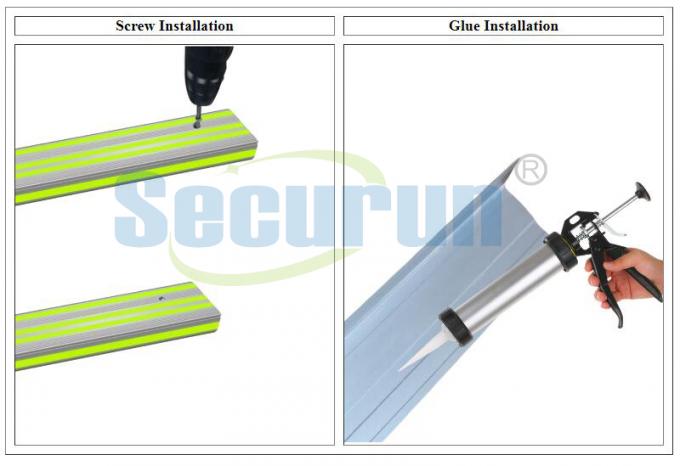 Aluminum Photoluminescent Egress Path Markings Stair Nosings 6