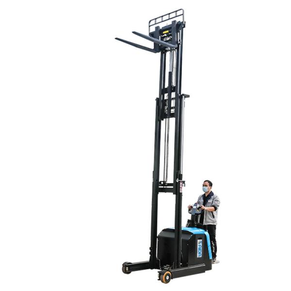 Quality Stand On Electric Reach Trucks 1500kg Hydraulic Battery Operated for sale