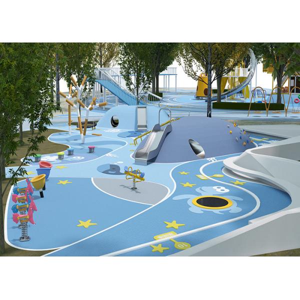 Quality Ocean Theme Outdoor Playground Equipment Micro Topography Antifade for sale