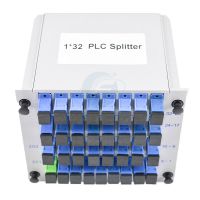 Quality OEM 32 Way SC UPC Passive Fiber Optic Splitter GPON FTTH for sale