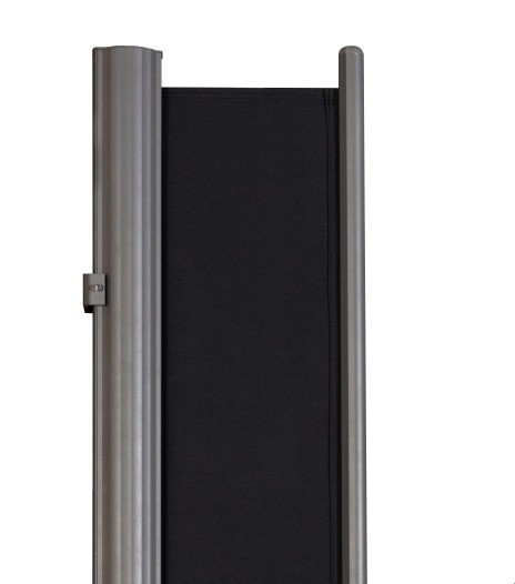 Quality Retractable Side Awning for Outdoor Patio Grey Polyester Sail Material Privacy for sale