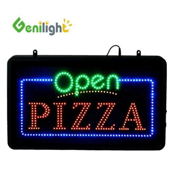 Quality ABS Open-Mold LED Pizza Sign for Indoor Genilight 22*13inch DC12V CE and RoHS Certified for sale