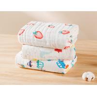 Quality Patterned 40S Kids Swaddle Gauze Fabric Non Irritating Biodegradable for sale