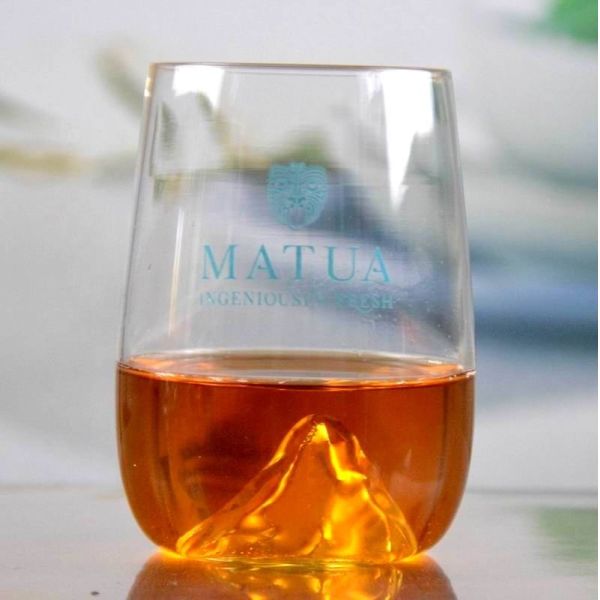 Quality 14 Oz Whiskey Glasses With Creative Ice Montain Bottom for sale