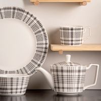 Quality Sustainable Fabric Pattern Dinnerware Set In Modern Nordic Style For Luxury for sale