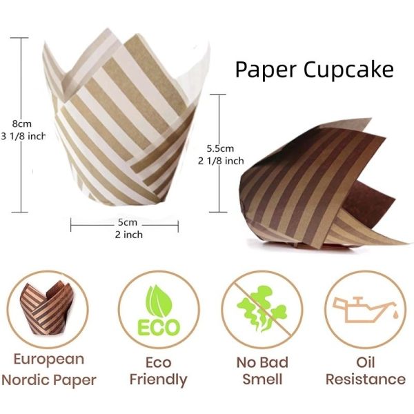 Quality 30-Day Return Policy Disposable Custom Paper Cake Cups for High Temperature for sale