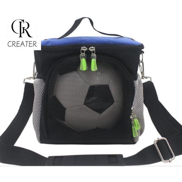 Quality Polyester Soccer Sport Bags , Outdoor Black Basketball / Football Carrying Bag for sale