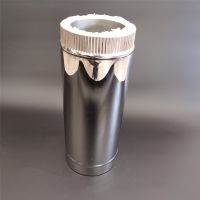 Quality ISO9001 Double Wall Straight Length Stove Flue Pipe For Spigot Locking System for sale
