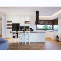 Quality House Kitchen Glossy Kitchen Cabinet with HDF Door Material and Modern Style for sale