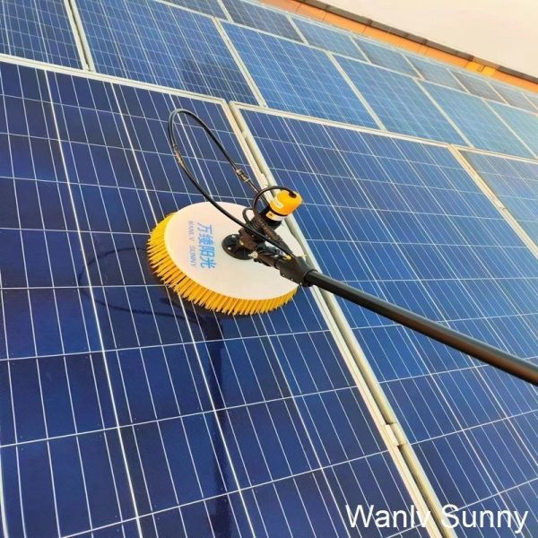 Quality Solar Panel Cleaning System with Single Head Spin Brush and 7.5 Meters for sale
