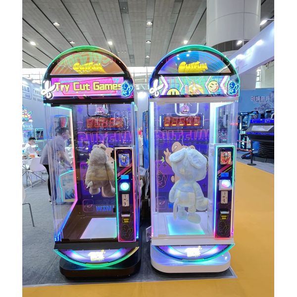 Quality Playfun Scissor Cut Prize Machine 10S Time Challenge Machine Coin Operated Big for sale