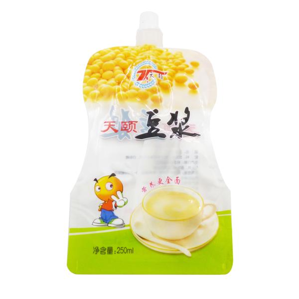 Quality 250ml Printed Stand Up Pouch With Spout Liquid Juice Packaging for sale