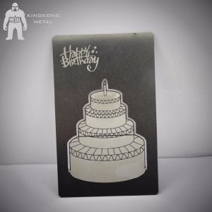 Quality Custom High Quality Pattern Metal Wedding Invitation Card Barcode Card for sale