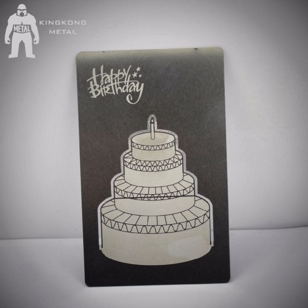 Quality Custom High Quality Pattern Metal Wedding Invitation Card Barcode Card for sale