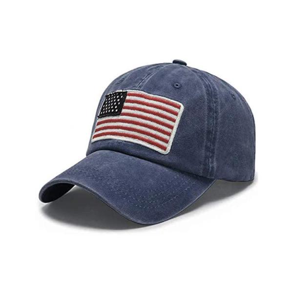Quality Trucker Curved Brim Six Panel Dad Cap Embroidered USA Logo for sale