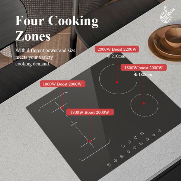 Quality Industrial Electric Built In Induction Hob Stove 7200w For Kitchen for sale